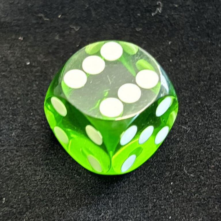 12.5mm Precision Backgammon Die - Green - %wc_price%-%sitename%